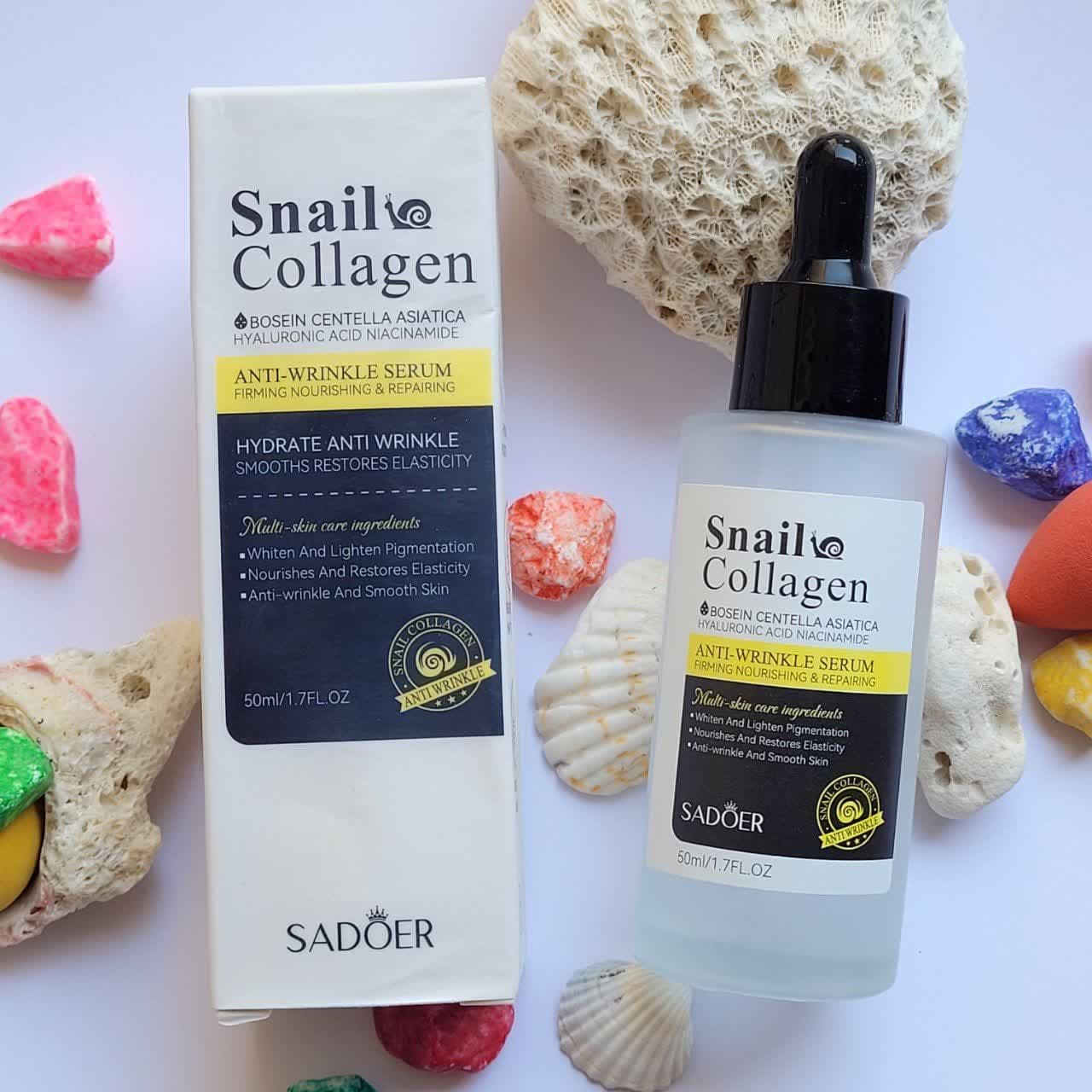 سرم صورت چندکاره کلاژن حلزون بمب جوانسازی سادور, Sadoer snail collagen serum - سرم صورت چندکاره ...